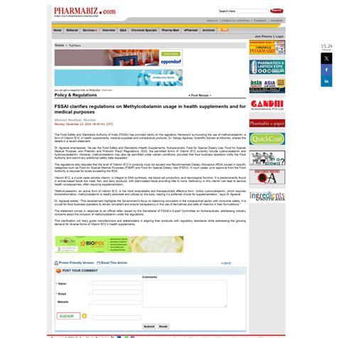 Healthsupplements Fssai Drsanjayagrawal Methylcobalamin Nutraceuticals Vitaminb12 Dr