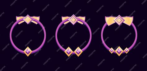Premium Vector Set Of Gui Avatar Border With Grade For Game Ui Asset Elements