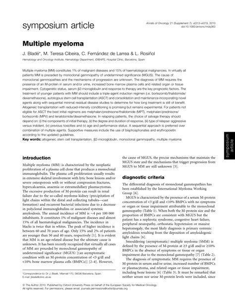Pdf Multiple Myeloma
