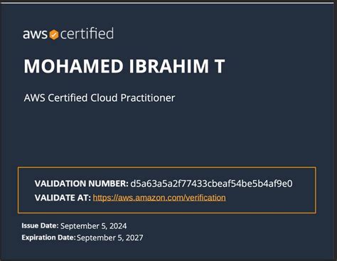 Mohamed Ibrahim T On Linkedin Aws Cloudpractitioner Cloudcomputing Awscertification