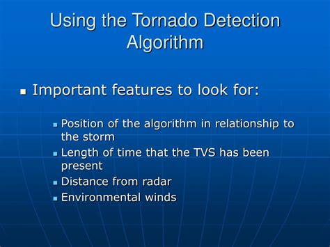 Ppt Tornado Detection Algorithm Tda Powerpoint Presentation Free
