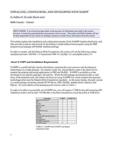 Installingconfiguringdevelopingwithxampp Installing Configuring And