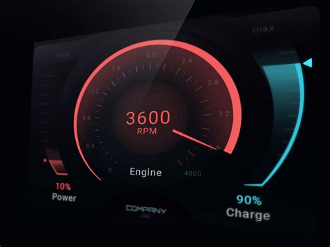 Electric Boat Engine Gui Interface Speed Meter Design By Scott Kane On Dribbble
