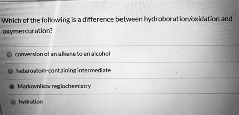 Solved Which Of The Following Is A Difference Between