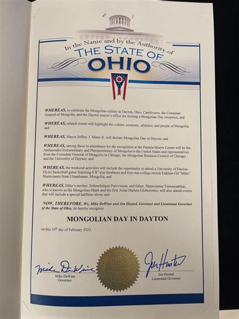 Дейтон хот хоёрдугаар сарын 10 ныг “Монголын өдөр” болгон зарлав Isee Mn