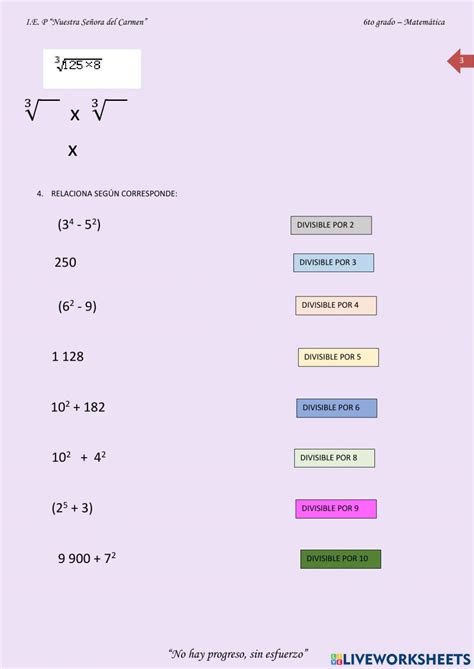 Matemática Online Exercise For Matemática Live Worksheets