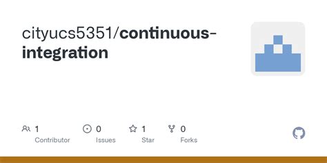 Github Cityucs Continuous Integration