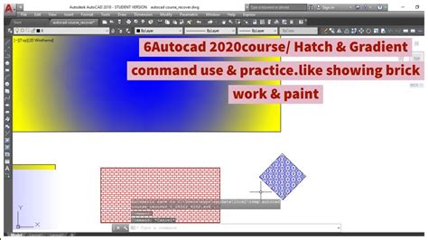 Autocad Course2020 Hatch And Gradient Command Use And Practice Like