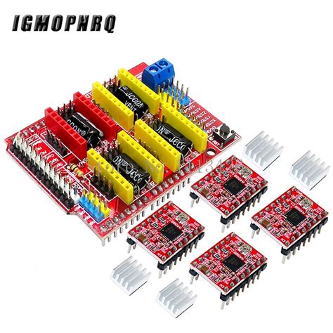 cnc shield v3 雕刻機 3d 打印機 arduino 4 件 a4988 驅動器擴展板 蝦皮購物