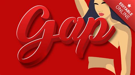 Gap Text Effect Generator