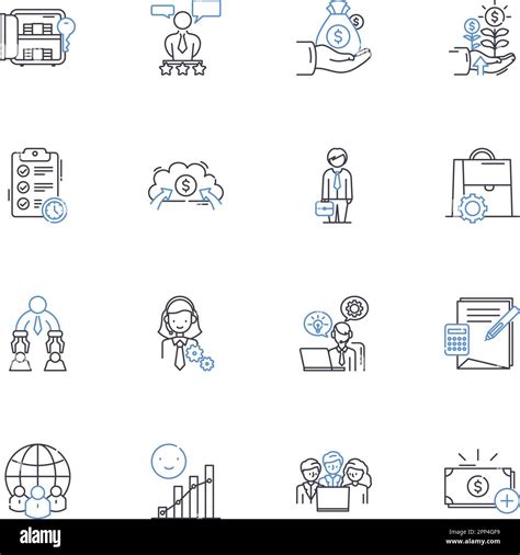 Collaboration Group Line Icons Collection Synergy Unity Partnership