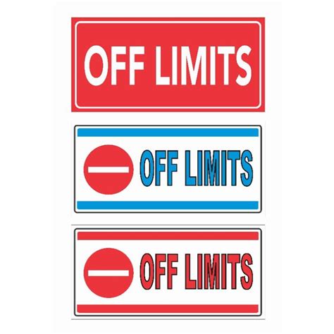 Signage For Off Limits Pvc Plastic Material Shopee Philippines