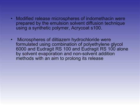 Formulation And Evaluationofmicrospheres 1 Ppt