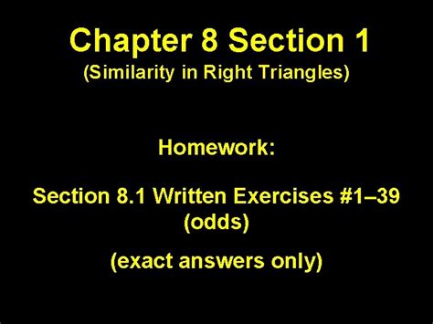 chapter 8 section 1 similarity in right triangles