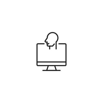 Man Computer Icon Vector Art Icons And Graphics For Free Download