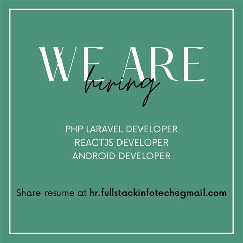 full stack infotech on linkedin laraveldeveloper reactjsdeveloper