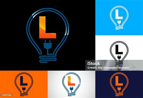 전구가있는 초기 알파벳 L 전구 로고 벡터 템플릿입니다 전기 로고 개념에 대한 스톡 벡터 아트 및 기타 이미지 개념 개념과 주제 교육 Istock