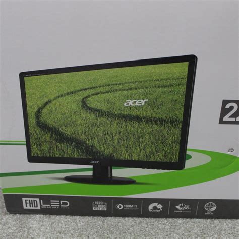 Acer S Hql Lcd Monitor Widescreen Led With Stand Power Cord And Vga Cord For Sale Online