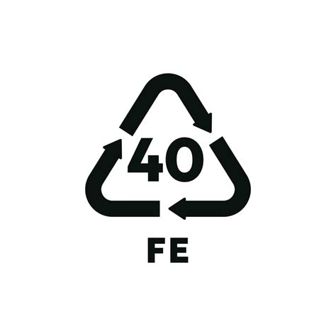 Fe 40 Plastic Recycle Symbol Icon Vector 24662527 Vector Art At Vecteezy