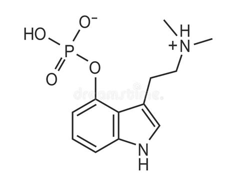 Psilocybin Molecule Vector Chemical Formula Stock Vector