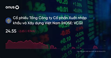 Giá Cổ Phiếu Vcg Hôm Nay Biểu đồ Lịch Trả Cổ Tức Báo Cáo Tài Chính