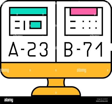 Ab Testing Ux Ui Design Icon Color Illustration Stock Vector Image