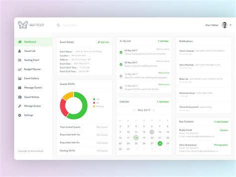 Dashboard Event Manager Illustration Graph Charts Ux Ui Webapp Layout