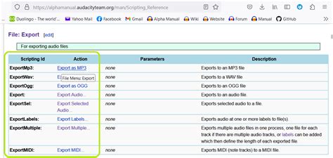 New Exporter · Issue 4317 · Audacityaudacity · Github