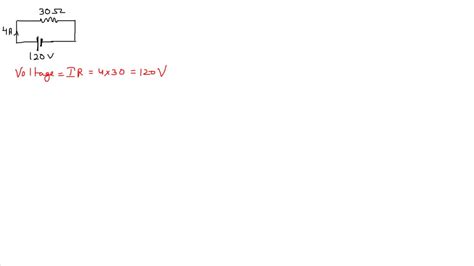 Solved A Motor With An Operating Resistance Of 30 Ohms Is Connected To A 120 Volt Source Four