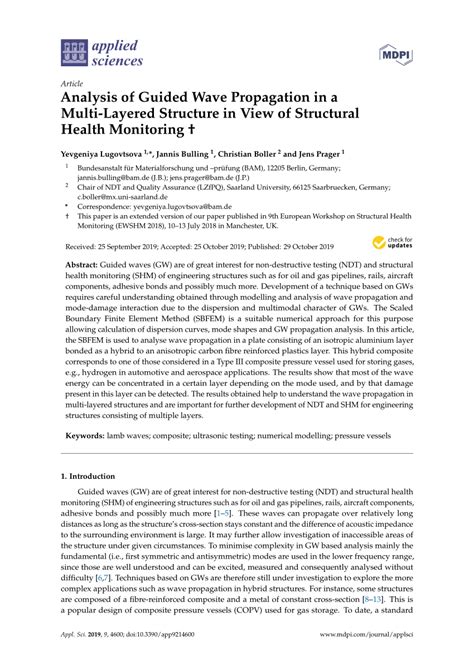 Pdf Analysis Of Guided Wave Propagation In A Multi Layered Structure
