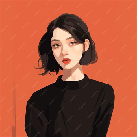 여자 캐릭터 일러스트 프리미엄 벡터