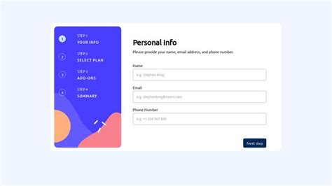 Frontend Mentor Frontend Mentor Multistep Form Using Sass And Vanilla