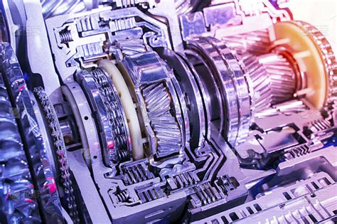 金属背景的汽车汽车变速箱