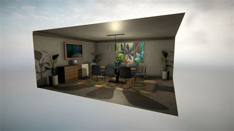 Realistic Modern Homes Small Dining Room Asset Package