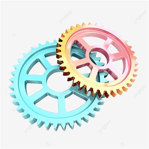 파스텔 두 개의 기어 휠 3d 추상적인 배경 Png 일러스트 및 이미지 에 대한 무료 다운로드 Pngtree