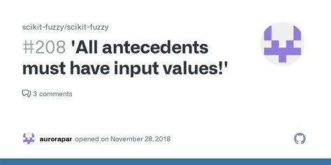 All Antecedents Must Have Input Values · Issue 208 · Scikit Fuzzy