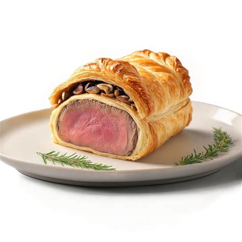 Beef Wellington Puff Pastry Wrapped Medium Rare Beef Mushroom Duxelles