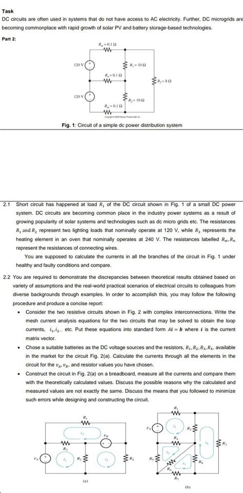 Solved TaskDC Circuits Are Often Used In Systems That Do Not Chegg Com