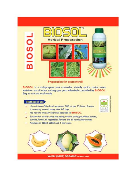 Liquid Biosol Organic Pesticide 1 Litre At ₹ 1450litre In Sanand Id
