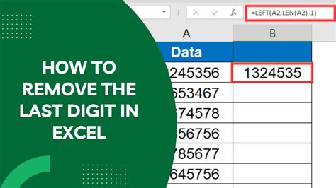 How To Remove The Last Digit In Excel Uncover Hidden Insights Earn And Excel
