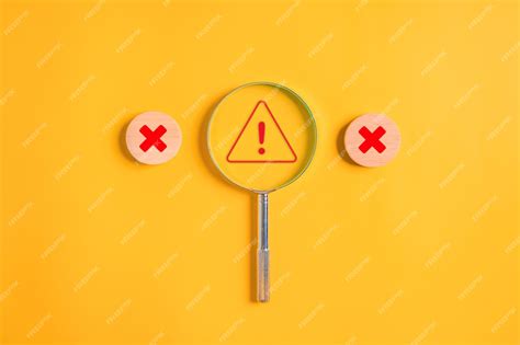 Premium Photo Exclamation Mark And Red Cross Incorrect Sign For