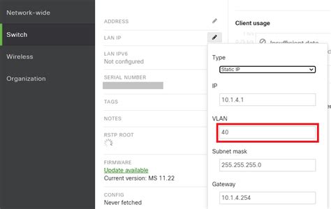 Solved Management Interface Vlan On Ms Switches The Meraki Community