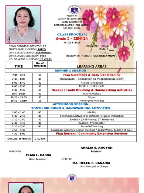 Class Program 2020 Pdf