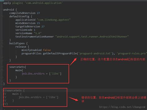 Could Not Get Unknown Property Jnilibs For Source Set Main Of Type