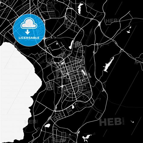 Kunming China Pdf Vector Map Black And White Hebstreits