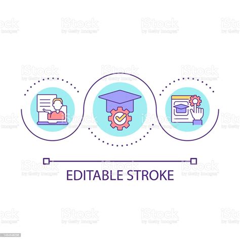 Elearning Platform Settings Loop Concept Icon Stock Illustration Download Image Now Abstract