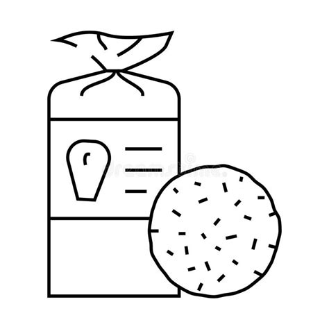 Cornbread Food Line Icon Vector Illustration Stock Vector