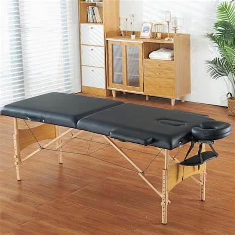 Skyshalo Professional Wide Massage Table 3 In W Leather Heavy Duty