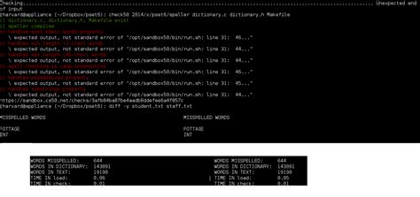Pset6 Failing On Check50 But Successfully Outputting Misspelled Words