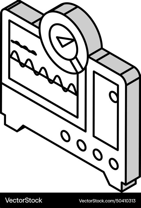 Oscilloscope Analysis Electronics Isometric Icon Vector Image